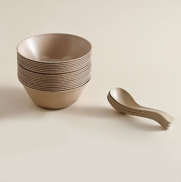 Rice Husk Tableware Set HT10301 - BioDeGreen