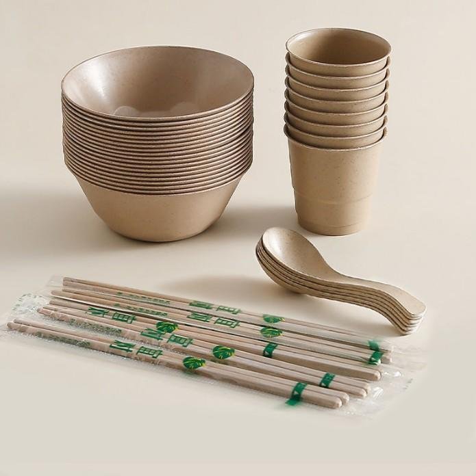 Rice Husk Tableware Set HT10301 - BioDeGreen