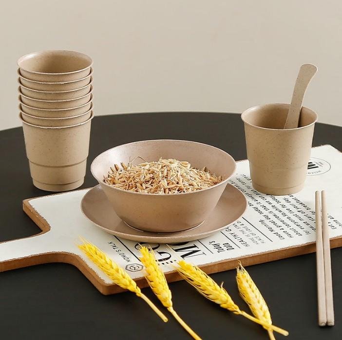 Rice Husk Tableware Set HT10301 - BioDeGreen